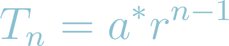 Calculate Geometric Progression by formula uses an online calculator